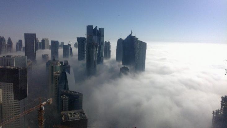 Qatar residents experience low visibility due to fog. Be careful out ...