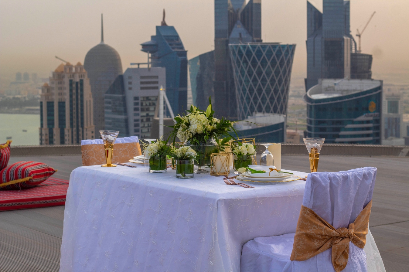 Dine in style on the helipad of JW Marriott Doha through a priceless ...